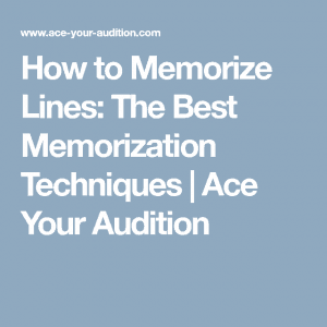 Acting Tips on Memorizing Lines - Acting Guide